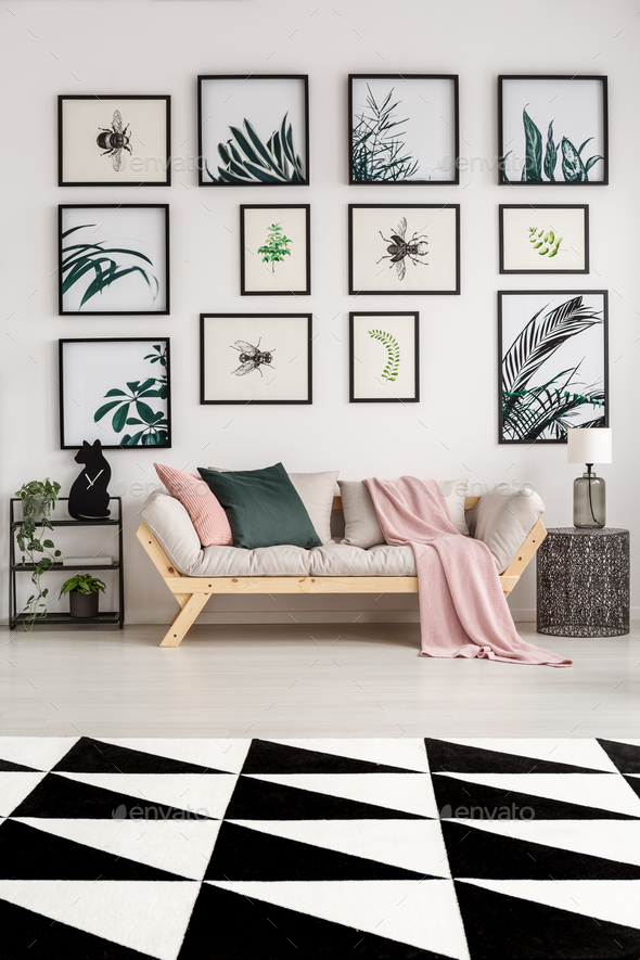 Modern living room with posters - John Pye Luxury Assets